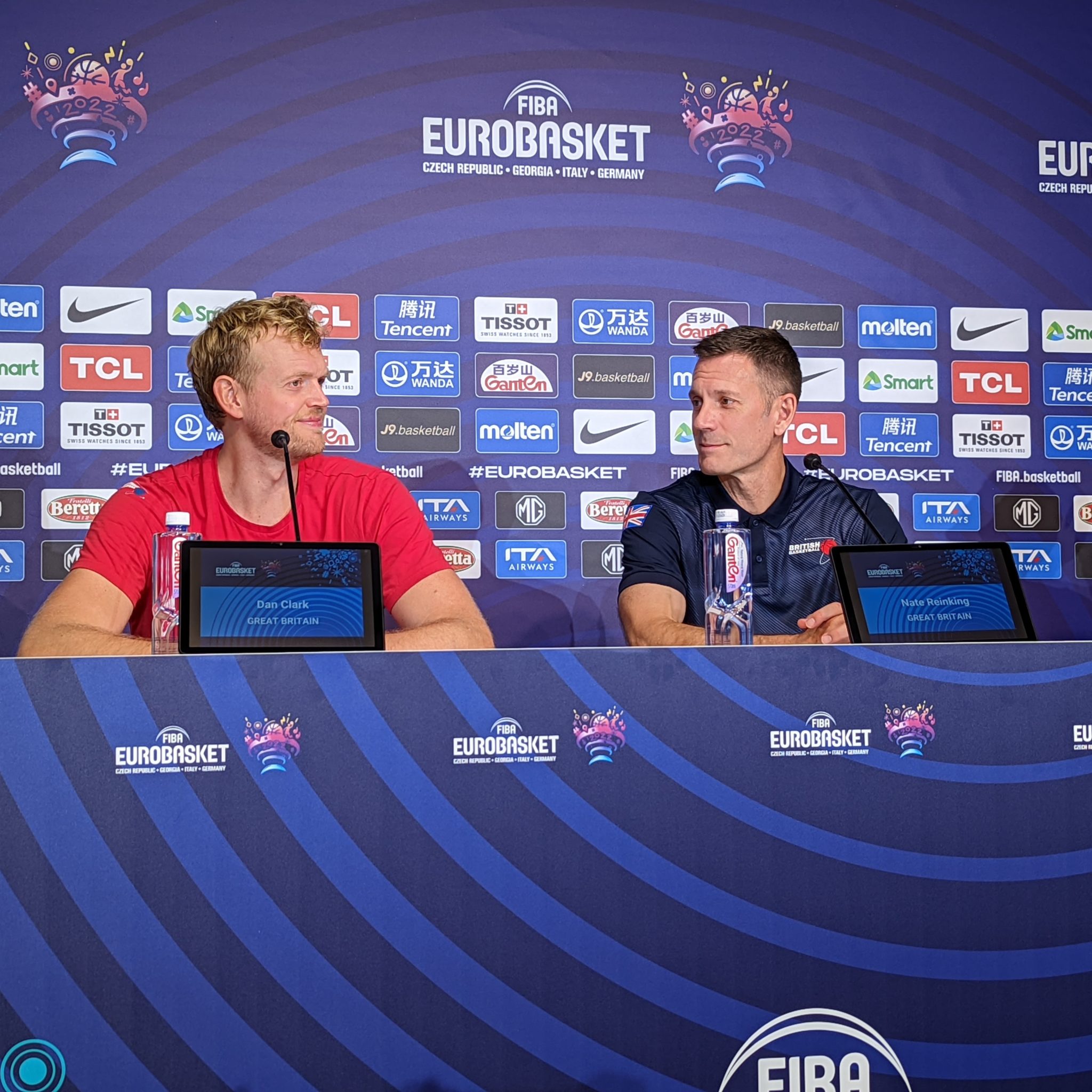 Dan Clark and Nate Reinking at EuroBasket 2022 - BallinEurope